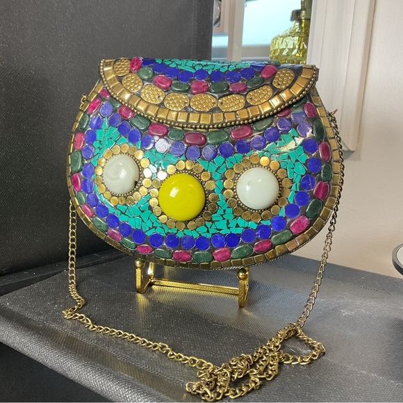 Bags | Vintage Authentic Azure Mosaic Handmade Shoulder Bag | Poshmark